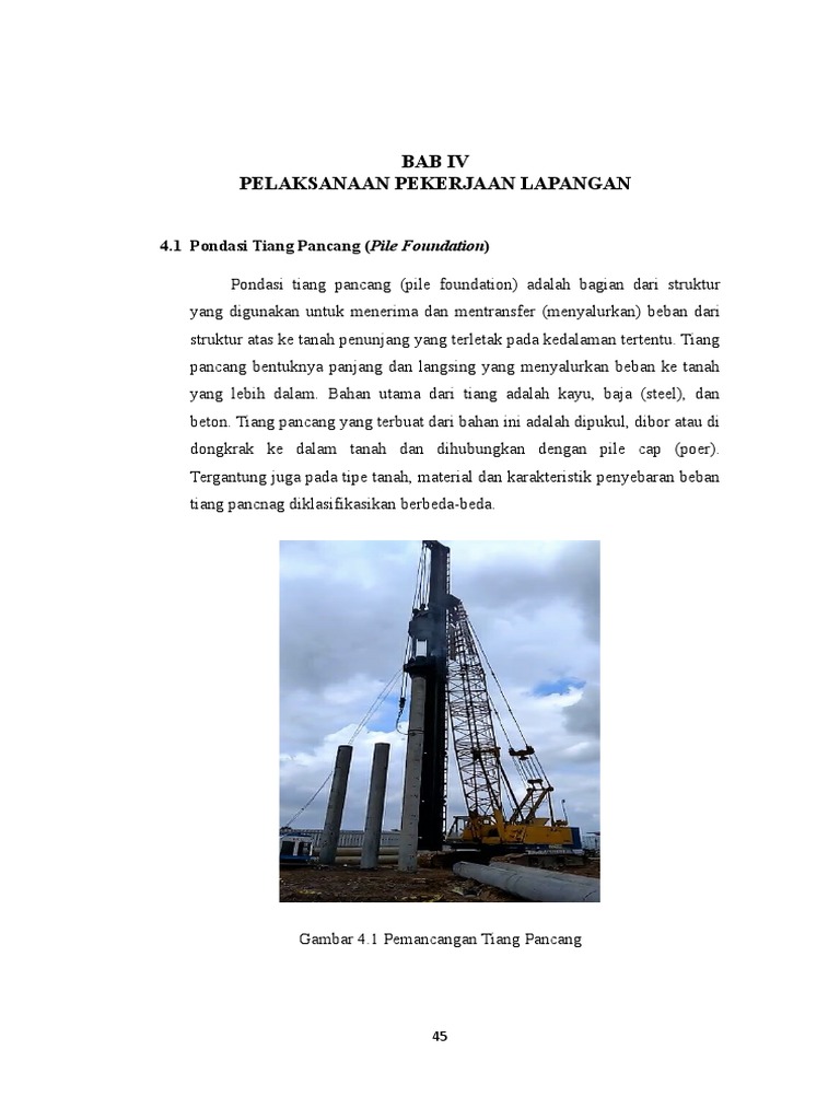 BAB IV Tiang Pancang | PDF