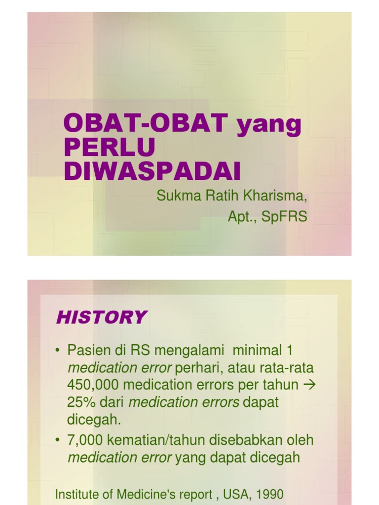 High Alert Medication | PDF | Kesehatan Holistik