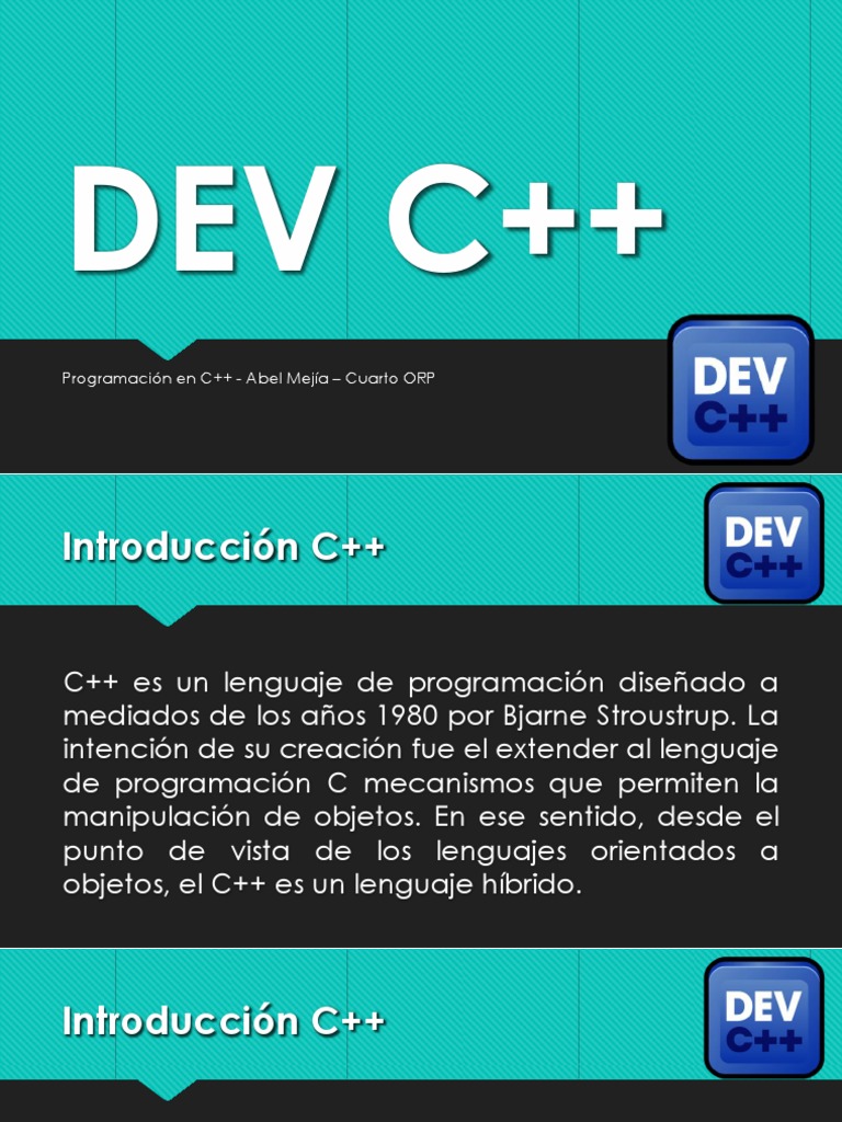 Dev C++ (Introducción) | PDF | C ++ | Lenguaje de programación
