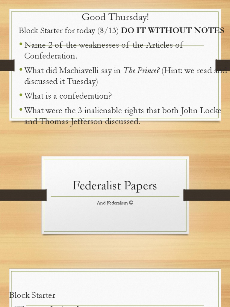Federalist Papers | PDF | United States Bill Of Rights | Federalism
