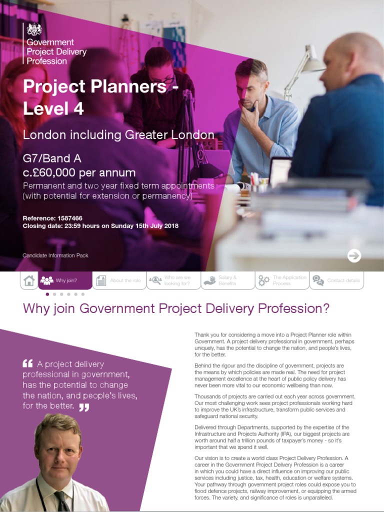 Project Planners - Level 4 in London Government Project Delivery ...