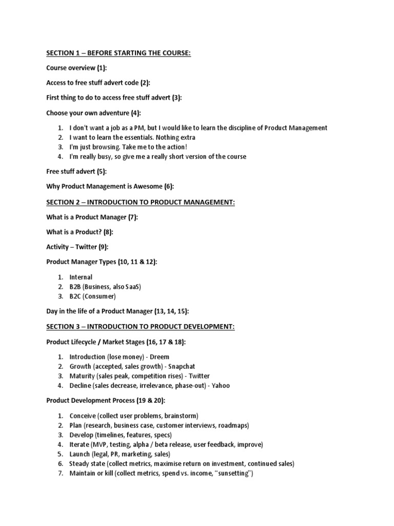 Free Product Management Course Guide | PDF | Scrum (Software ...
