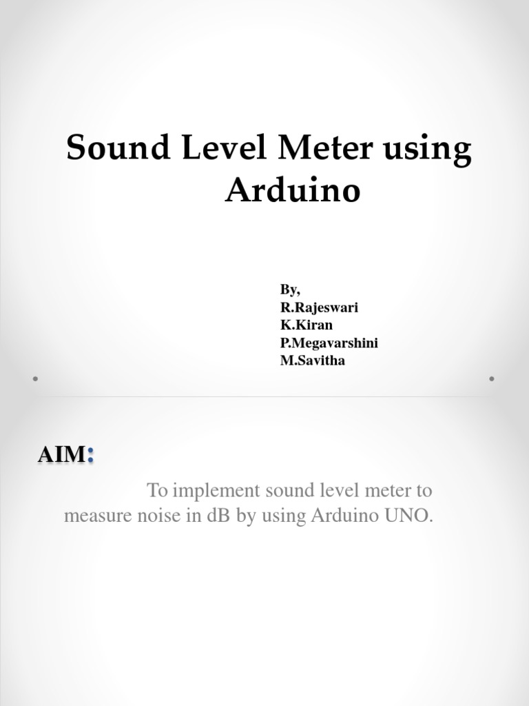 Sound Level Meter using Arduino | PDF | Amplifier | Microphone