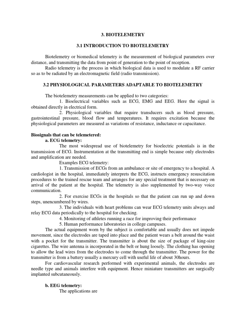 Bio Telemetry | PDF | Modulation | Frequency Modulation