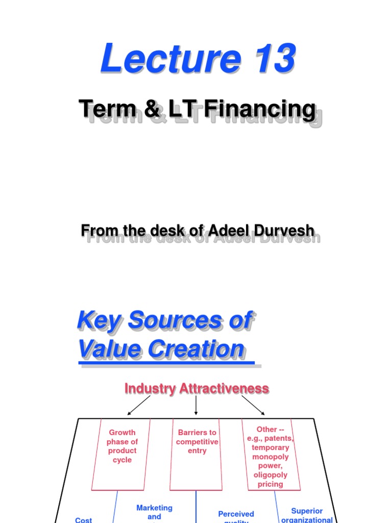 FM Lect 13 | PDF | Bonds (Finance) | Loans