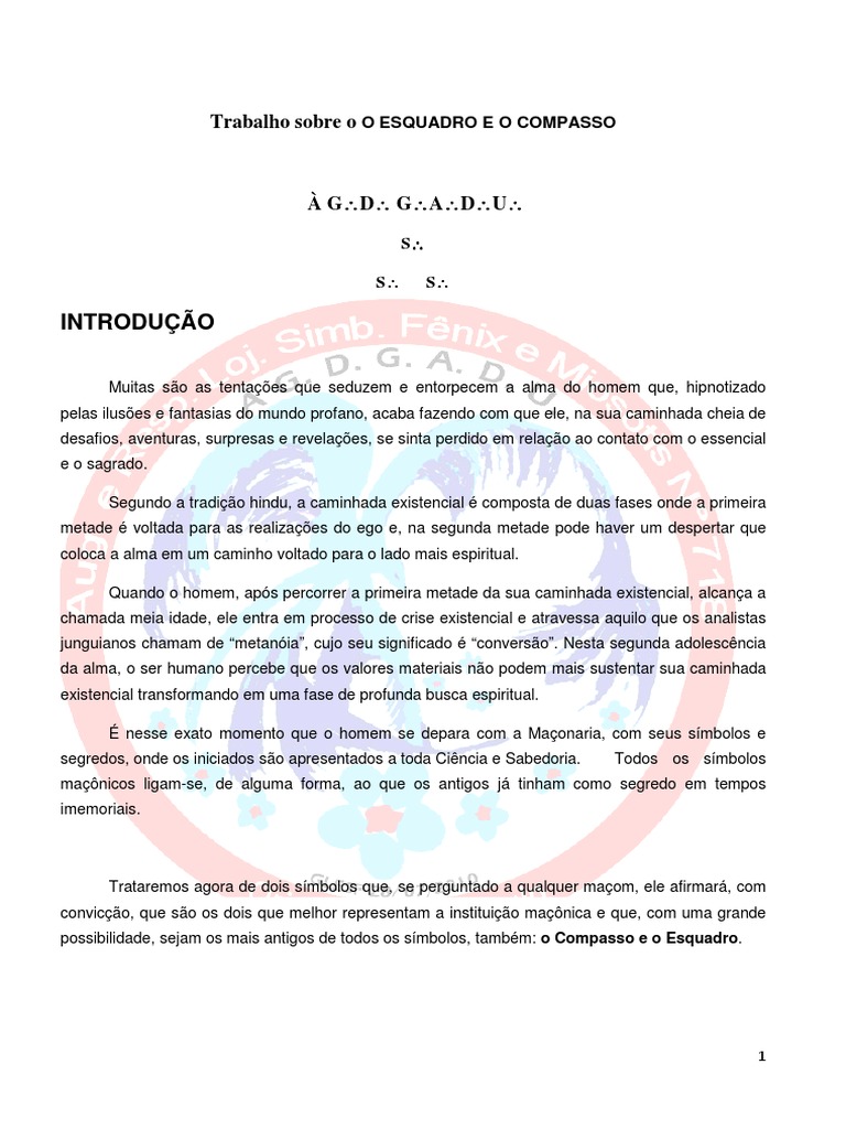 Esquadro e Compasso | PDF