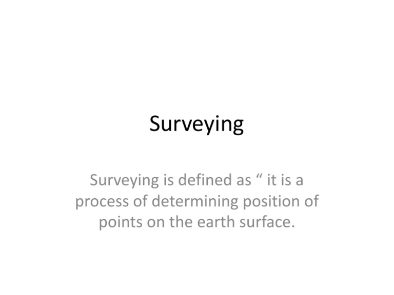 Definition of Surveying | PDF | Earth Sciences | Physical Sciences