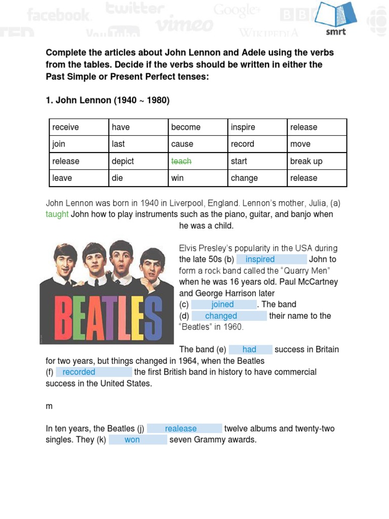 Reading | PDF | John Lennon | Adele