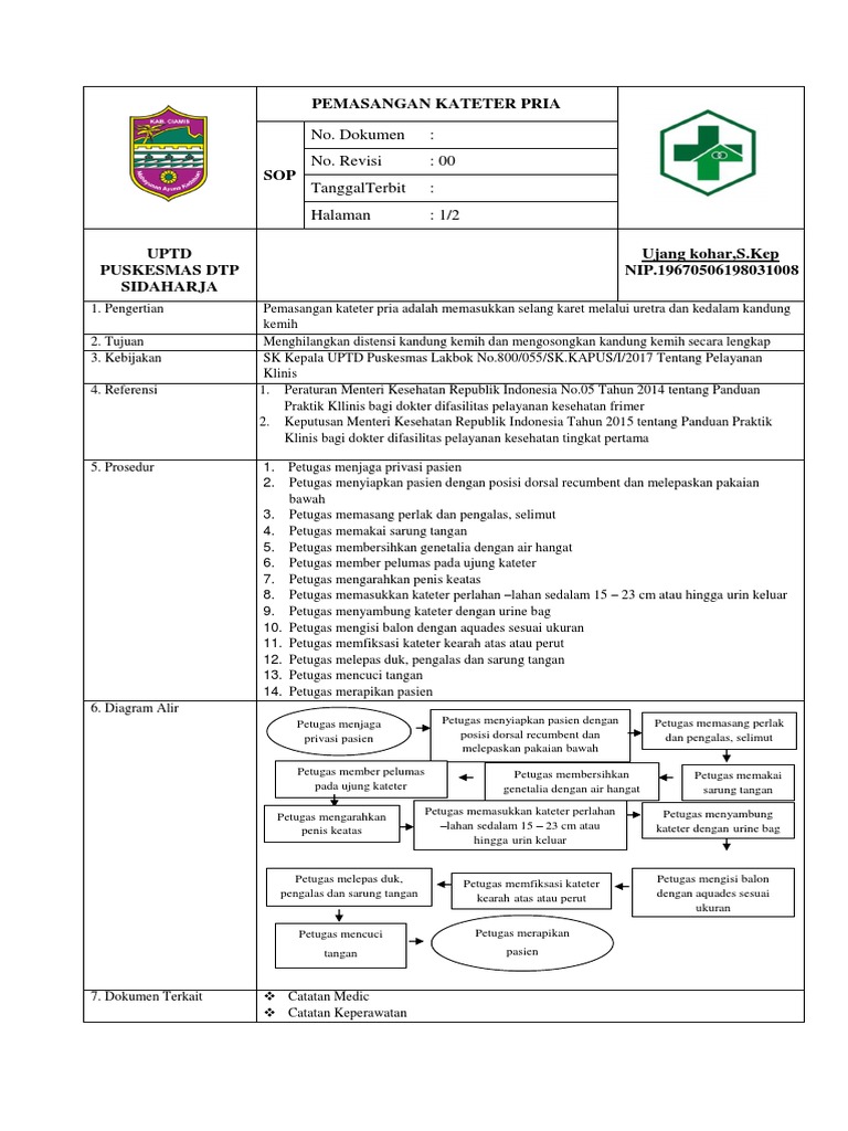 Sop Pemasangan Kateter Pria | PDF