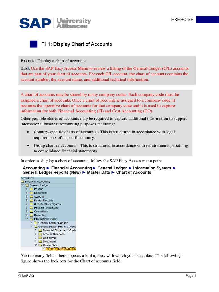 Exercise Display A Chart of Accounts. Task | Download Free PDF | Debits And Credits | Service ...
