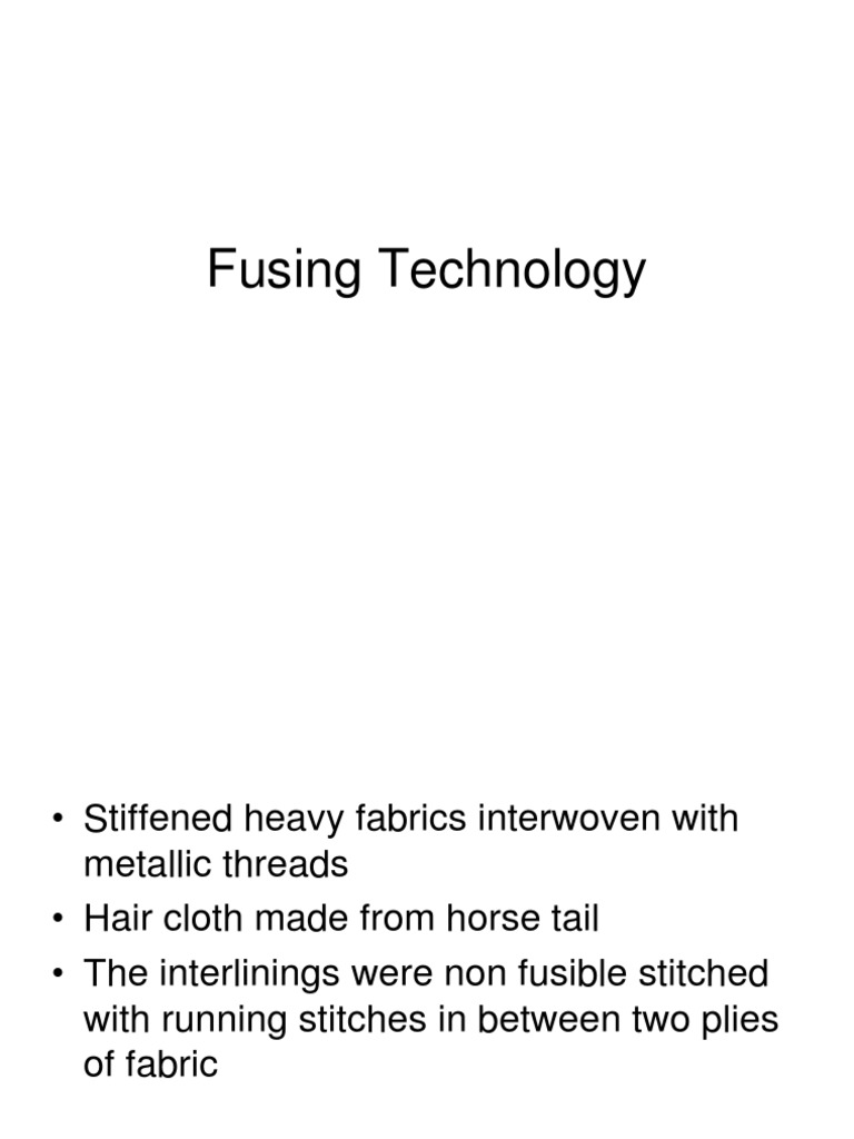 Fusing Technology | PDF | Textiles | Fibers