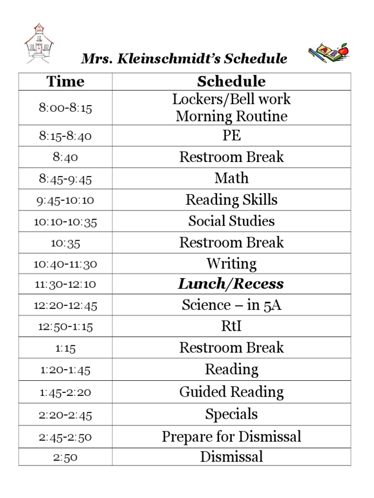 Class Schedule | PDF