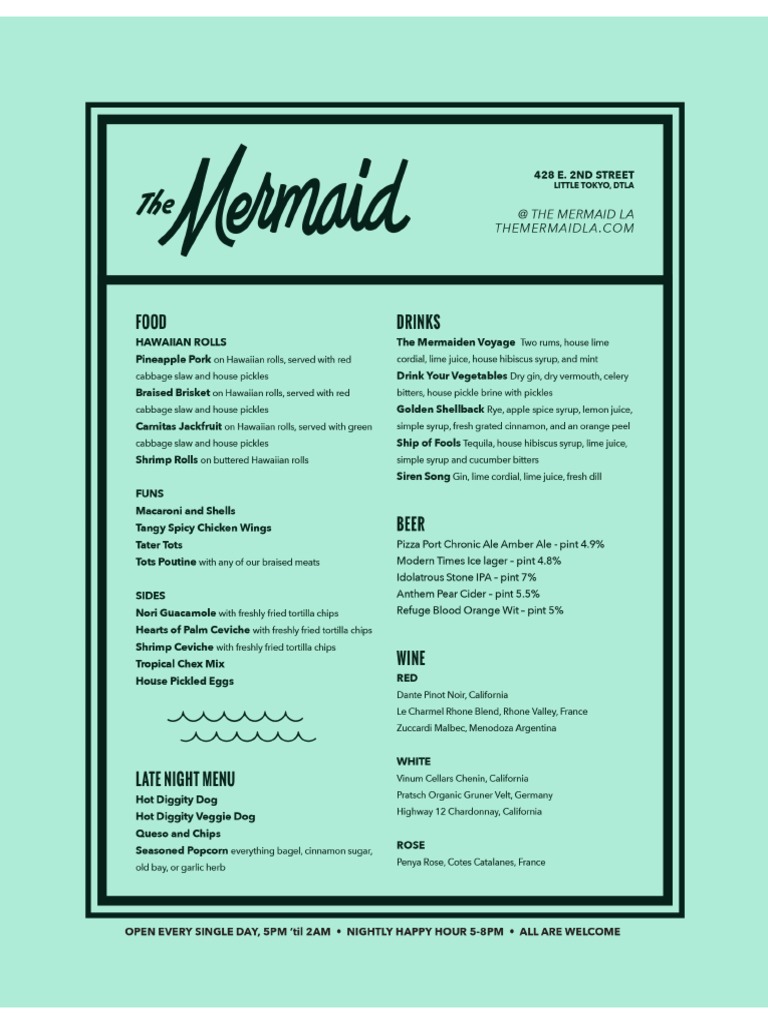Mermaid Menu | PDF