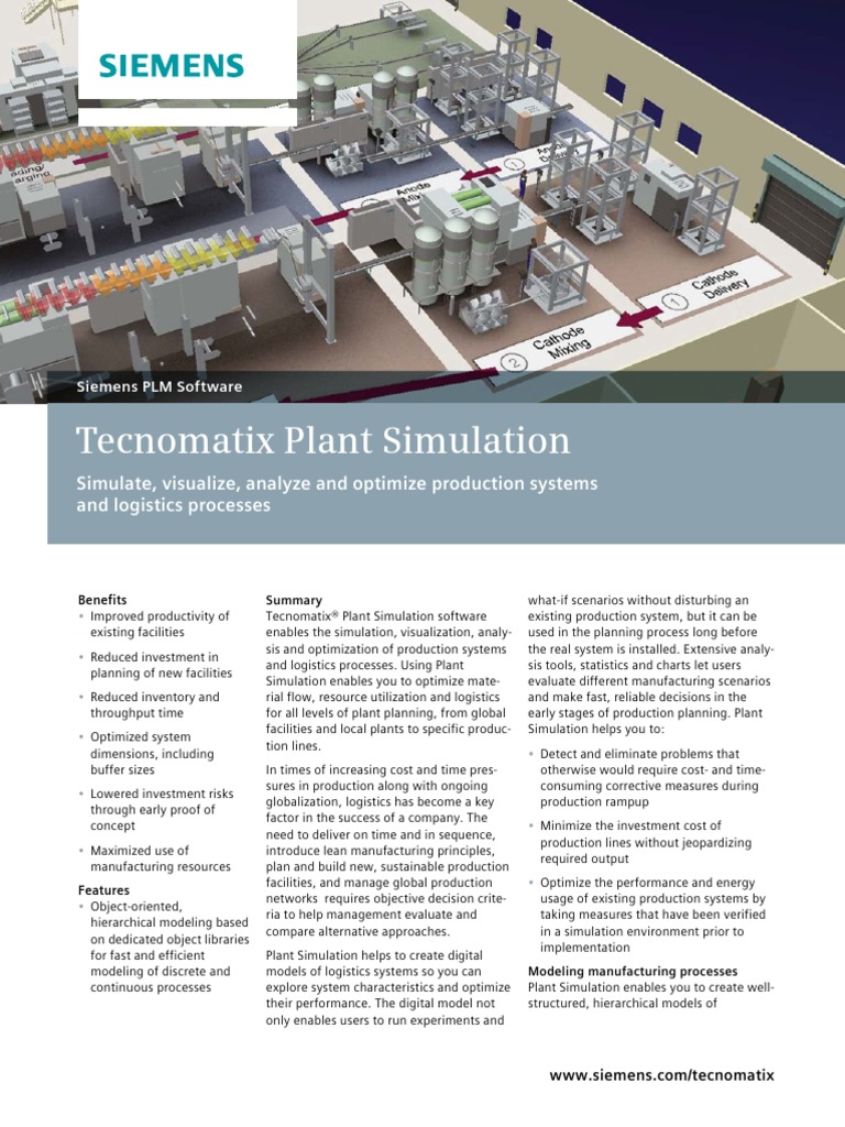 Tecnomatix Plant Simulation PDF | PDF | Product Lifecycle | Simulation