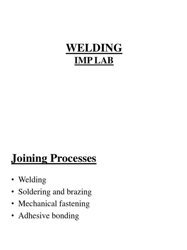 Welding: Imp Lab | PDF