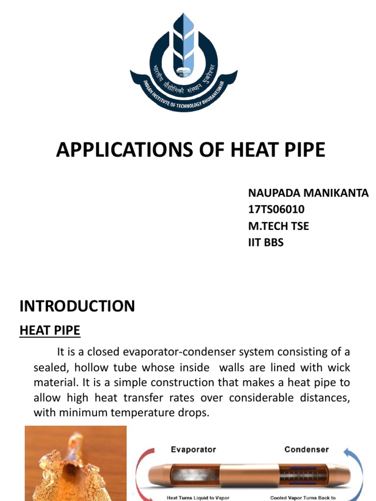 Applications of Heat Pipe | PDF | Air Conditioning | Heat Exchanger