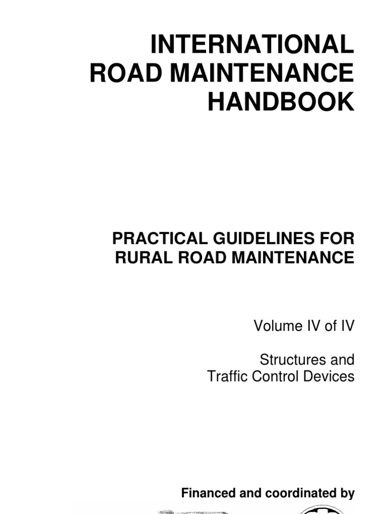 International Road Maintenance Handbook | PDF | Traffic | Road
