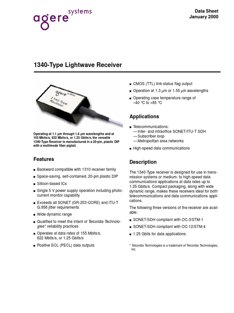 1340TNPC Agere Systems | PDF | Electrostatic Discharge | Logic Gate