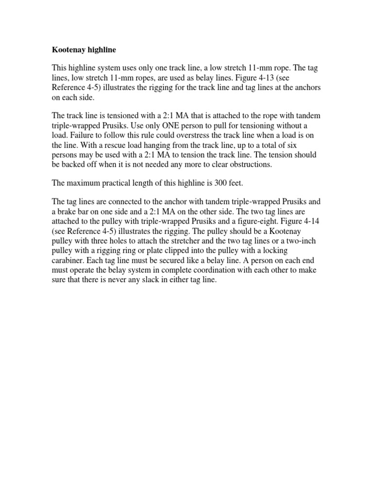 Kootenay Highline | PDF | Rope | Leisure