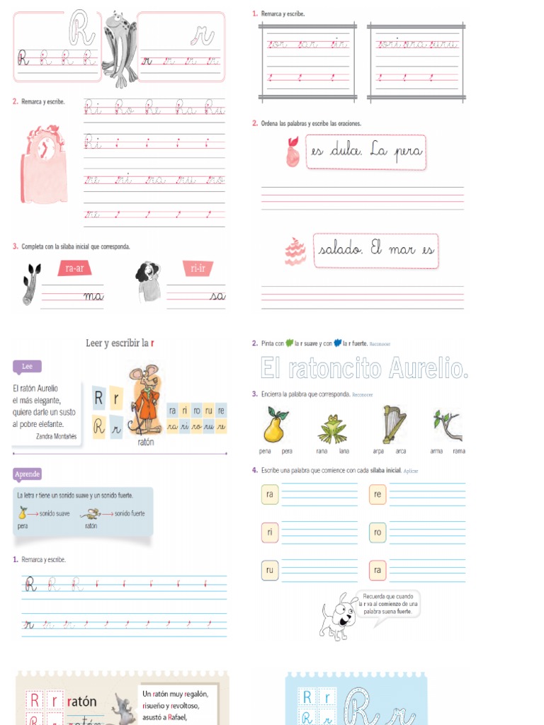 Guia Letra R Tarea Primero Básico | PDF