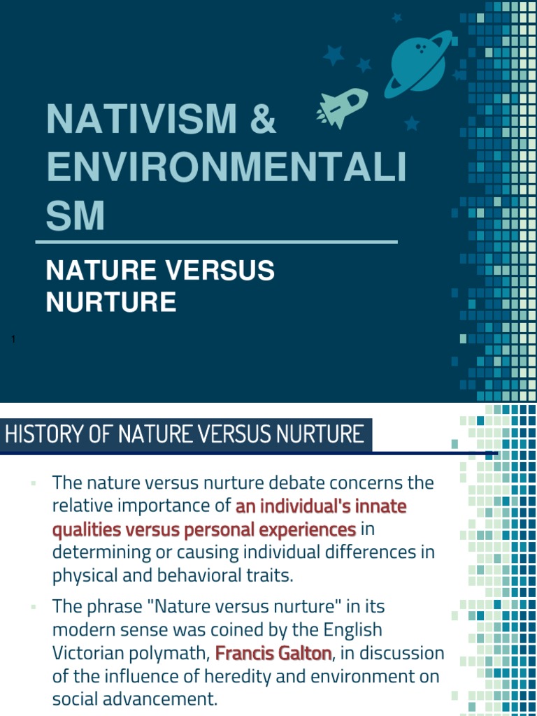 Nativism & Environmentalism: Nature Vs Nurture | PDF | Nature Versus Nurture | Second Language