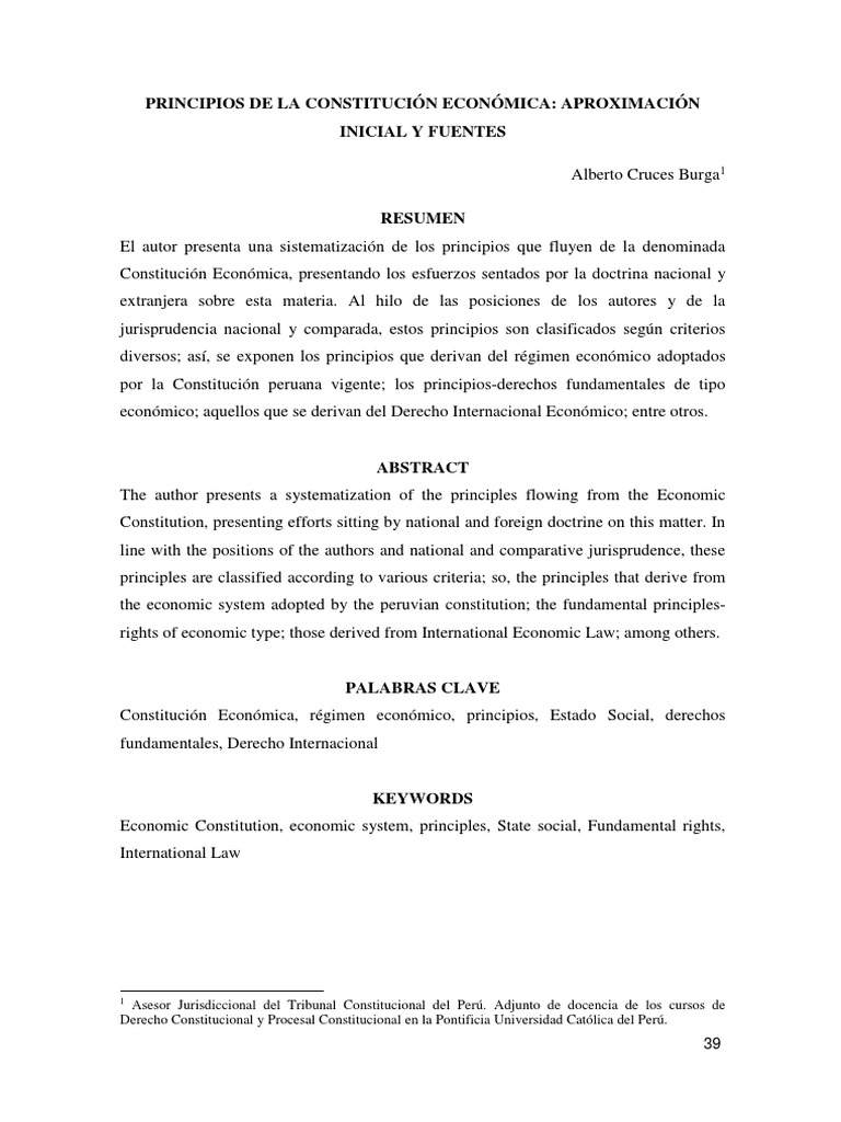 Principios de La Constitucion Economica | PDF | Derechos | Estado ...