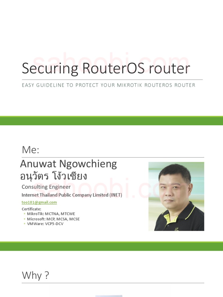 Securing RouterOS Router | PDF | Router (Computing) | Firewall (Computing)