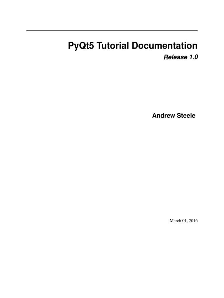 Py QT 5 Tutorial | PDF | Areas Of Computer Science | Software Development