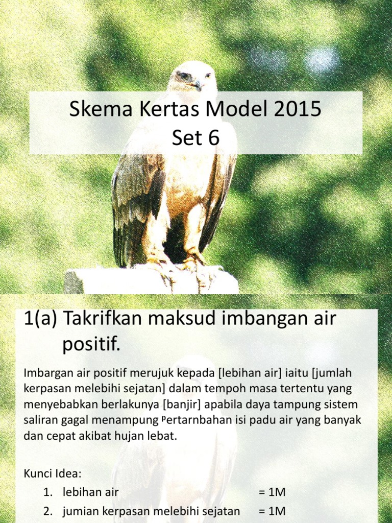 Skema Kertas Model Peperiksaan 2015 Set 6 | PDF