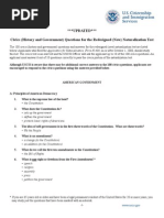 2008 Civics Practice Test Guide | PDF | The United States | Government