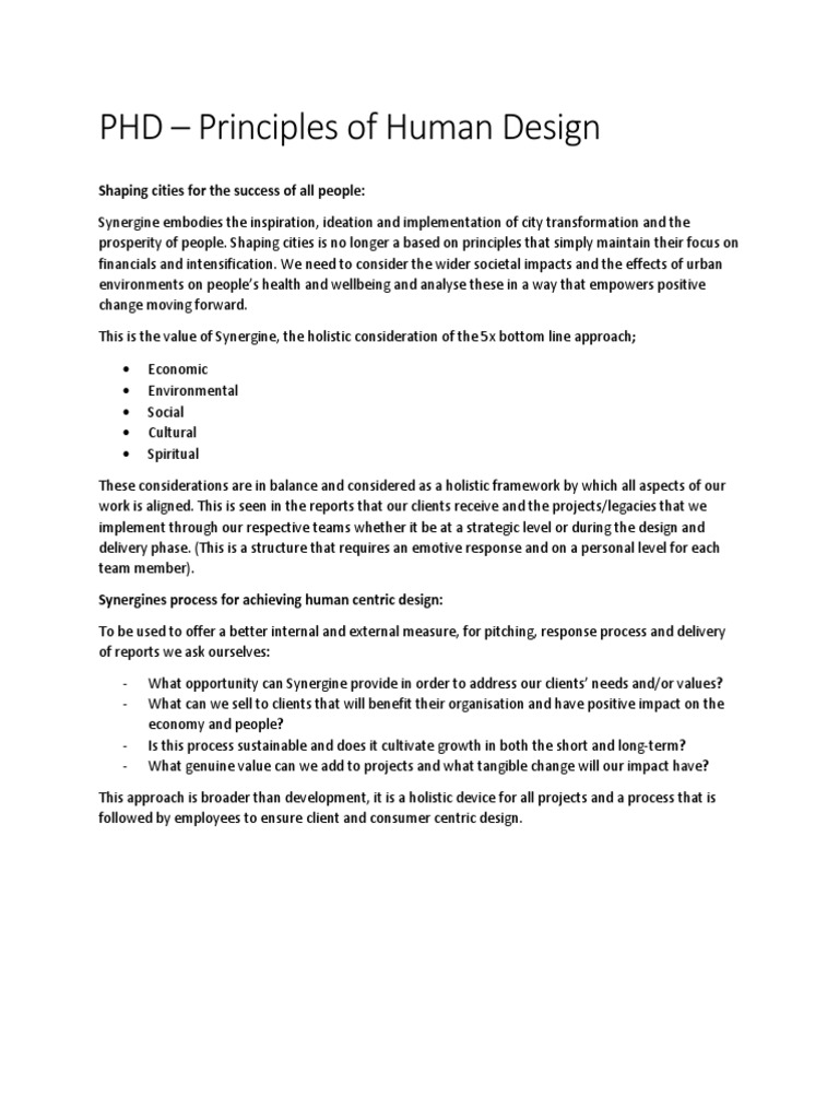 Principles of Human Design | PDF | Design | Emergence