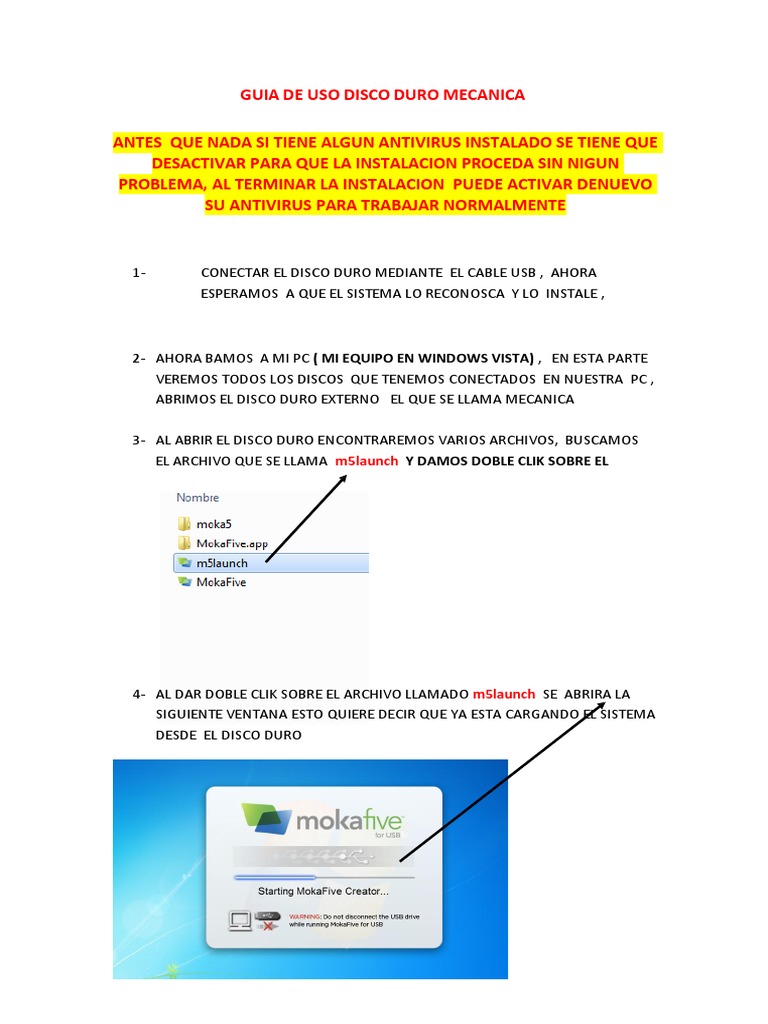 Leer Esto Primero Guia De Uso Disco Duro Mecanica Terabyte Pdf