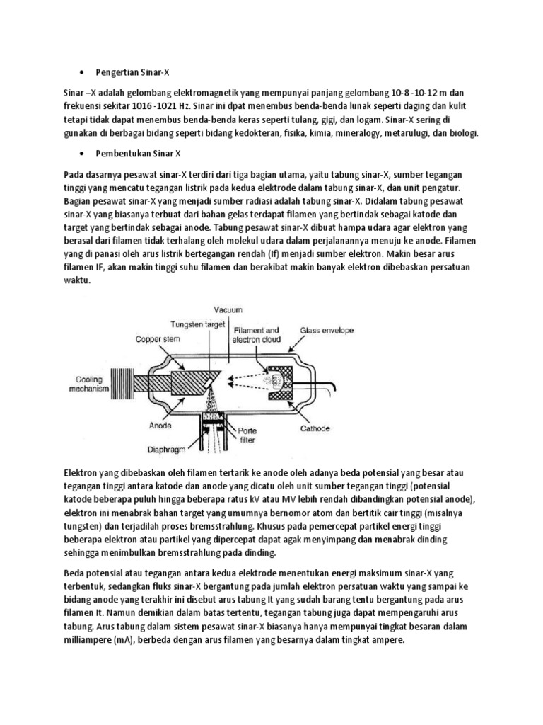Pengertian Sinar X | PDF
