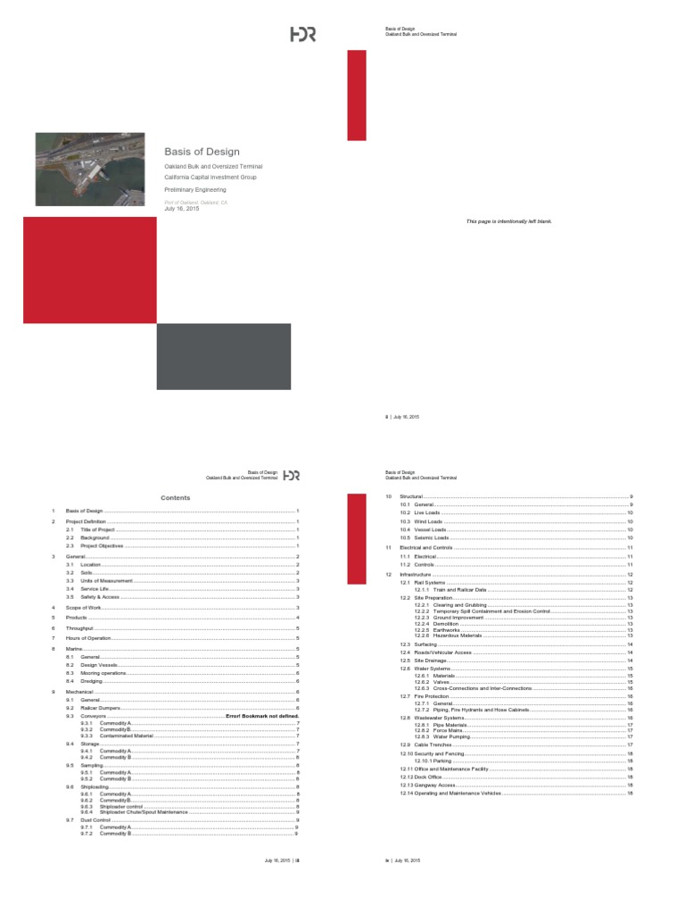 Basis of Design for Oakland Terminal | PDF | Geotechnical Engineering ...