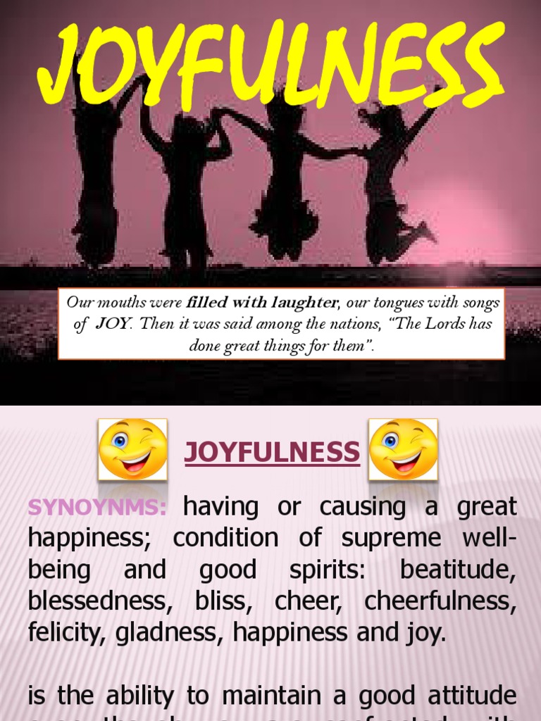 Cultivating Joyfulness in Life | PDF | Laughter | Subjective Experience