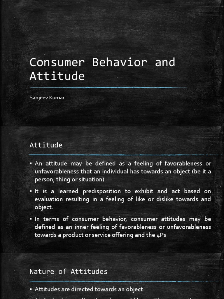 Consumer Behavior And Attitude Pdf Attitude Psychology Affect