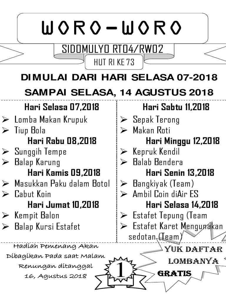 Woro-Woro Lomba | PDF