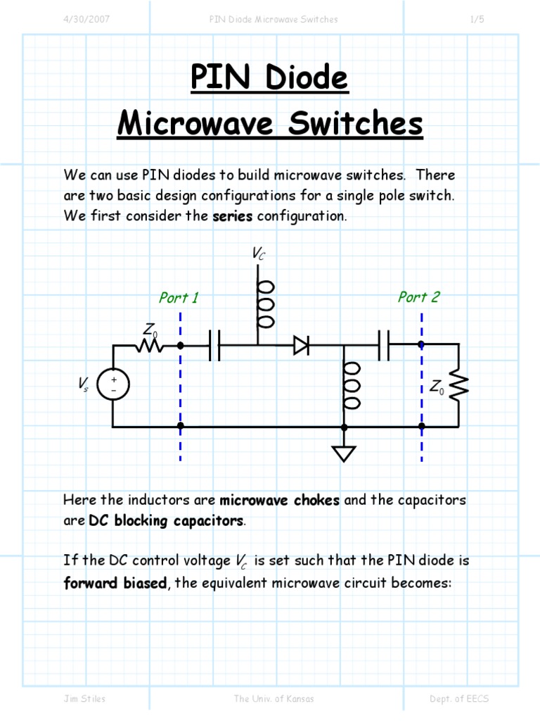 PIN Diode Microwave Switches | PDF | Diode | Electrical Network