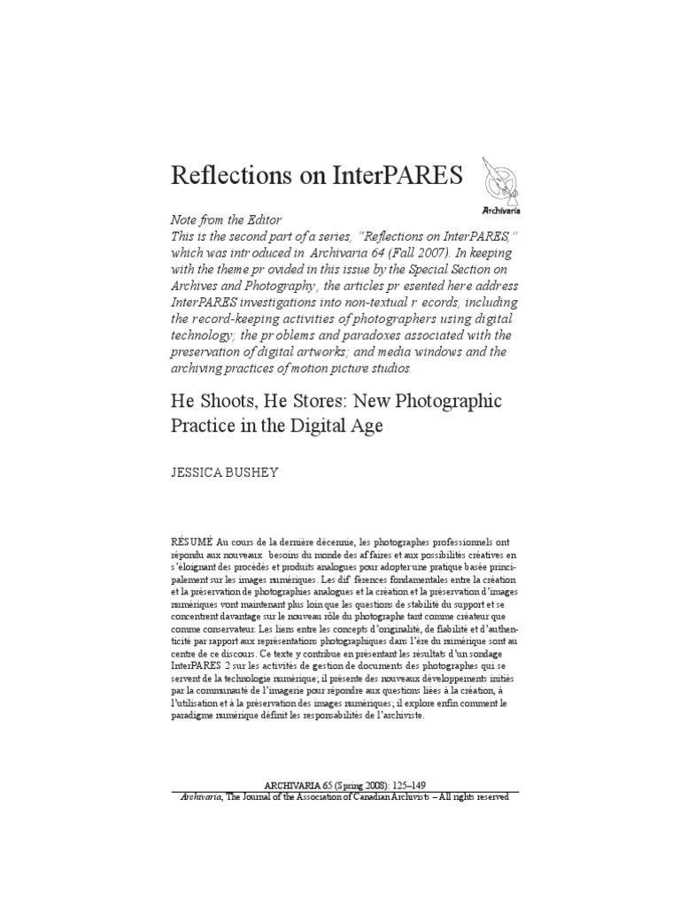 Jessica Bushey PDF | PDF | RAW (format d'image) | Métadonnées