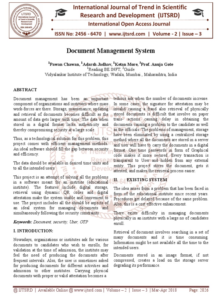 Document Management System | PDF | Authentication | Computing