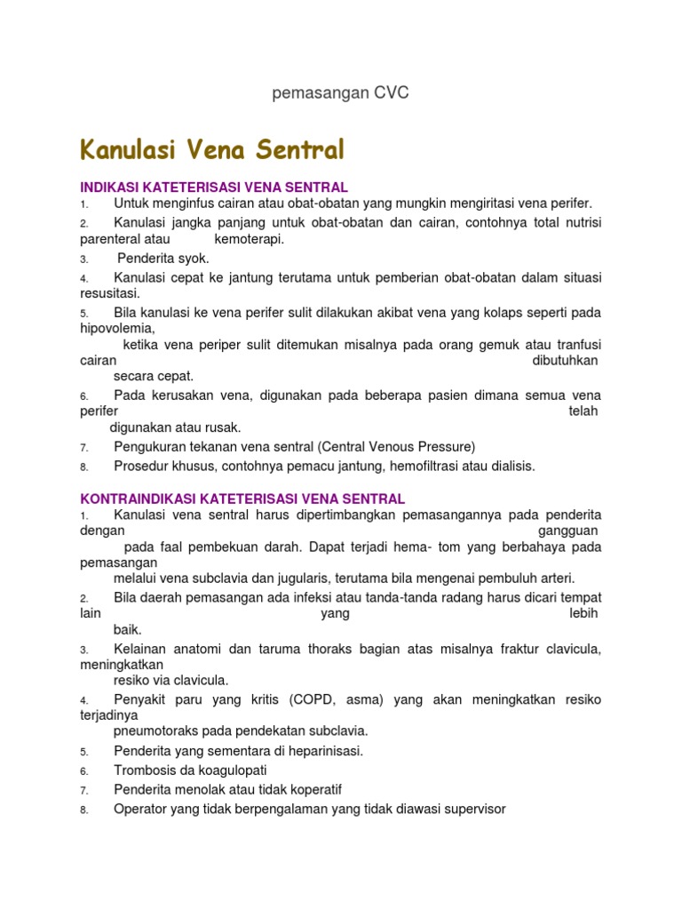 Pemasangan CVC | PDF