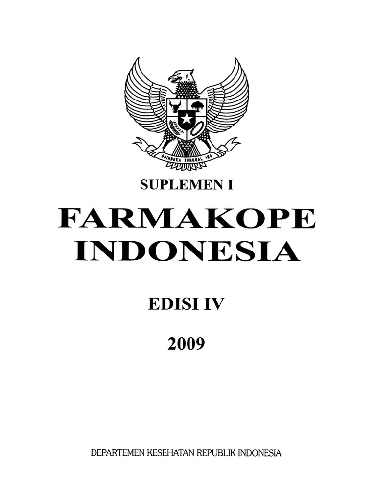 Farmakope Indonesia Edisi IV SUPLEMEN 1 PDF | PDF