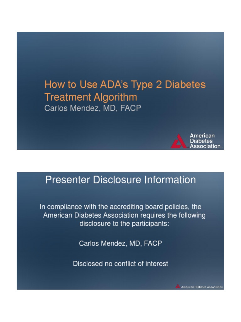 Mendez How To Use The Type 2 Diabetes Treatment Algorithm PDF | PDF ...