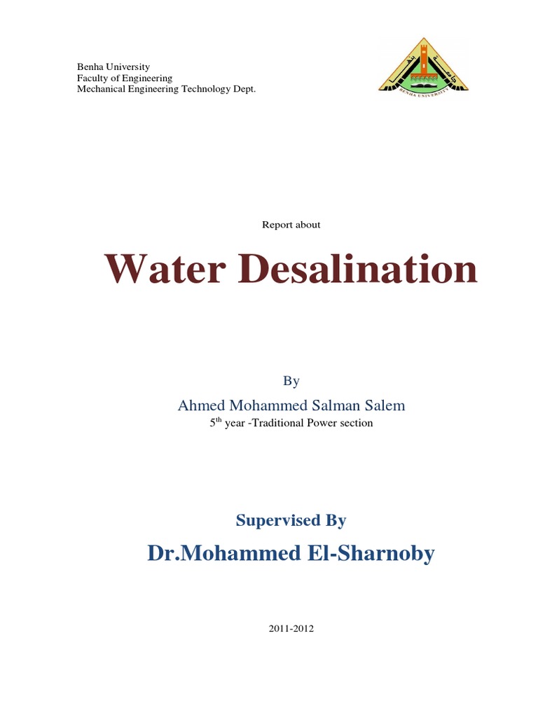 REPORT - Water Desalination | PDF | Desalination | Ion REPORT - Water Desalination | PDF | Desalination | Ion