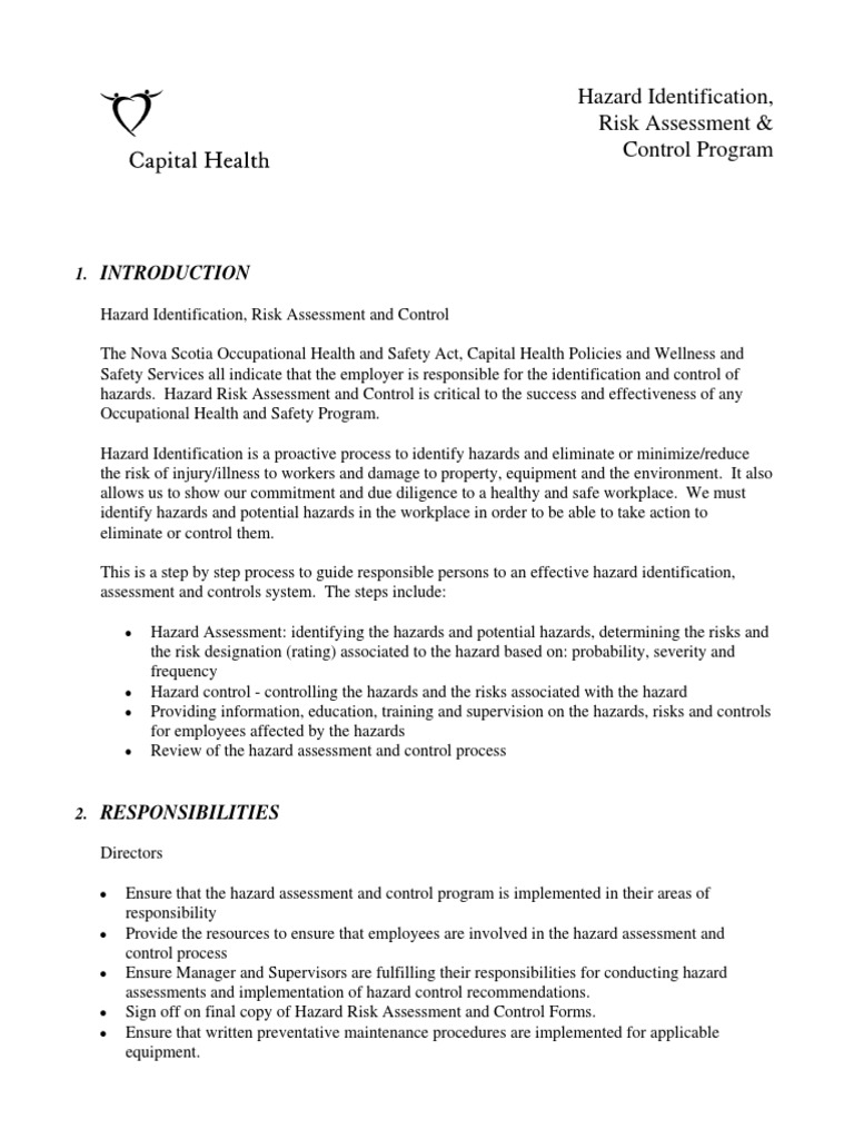 Hazard Assessment Program PDF | PDF | Personal Protective Equipment ...