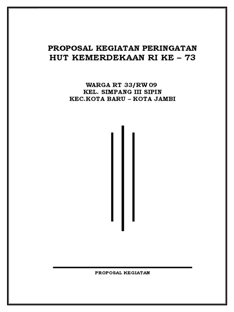 Proposal Kegiatan HUT RI | PDF