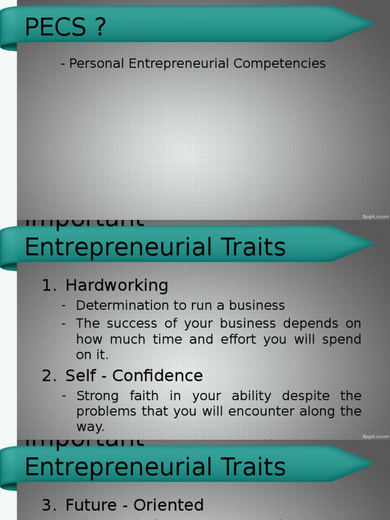 Pecs ?: - Personal Entrepreneurial Competencies | PDF ...