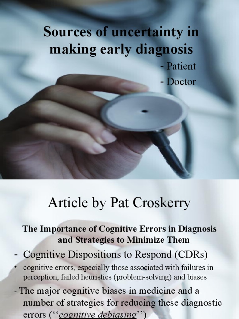 Reducing Diagnostic Errors in Medicine | PDF | Medical Diagnosis | Headache