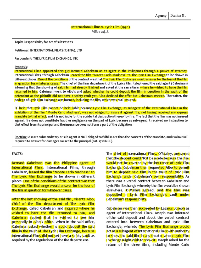 45 International Films v. Lyric Film | PDF | Negligence | Insurance