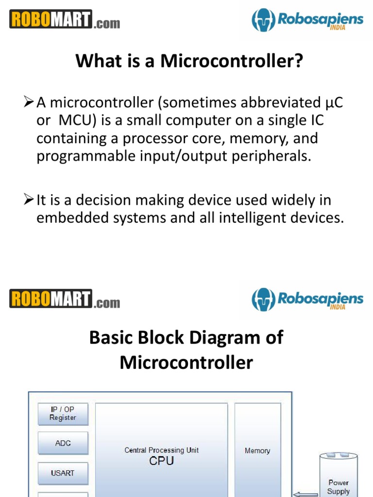 Microcontroller Basics Ppsx Pdf Microcontroller Central
